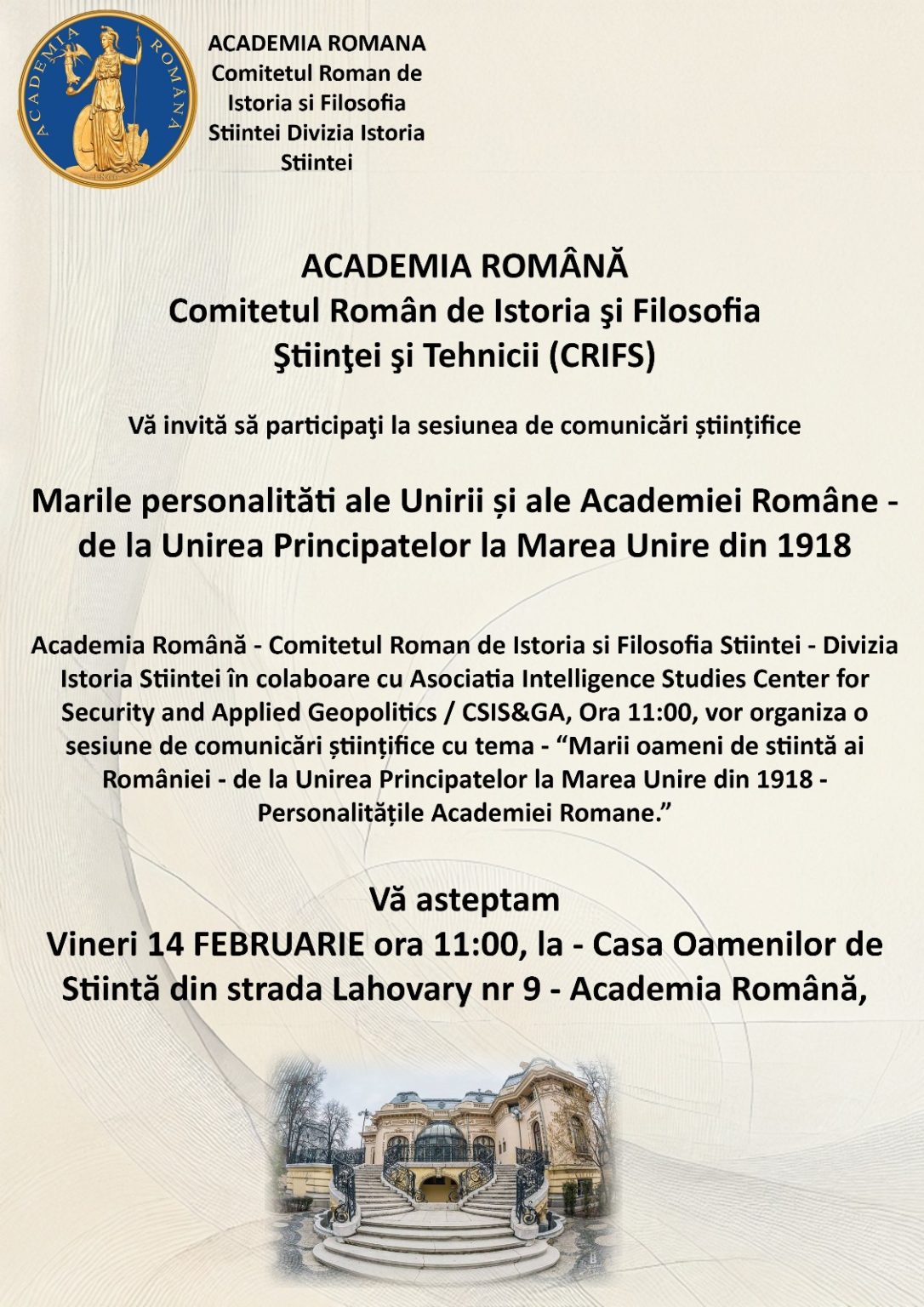 Marii oameni de stiintă ai României - de la Unirea Principatelor la ...